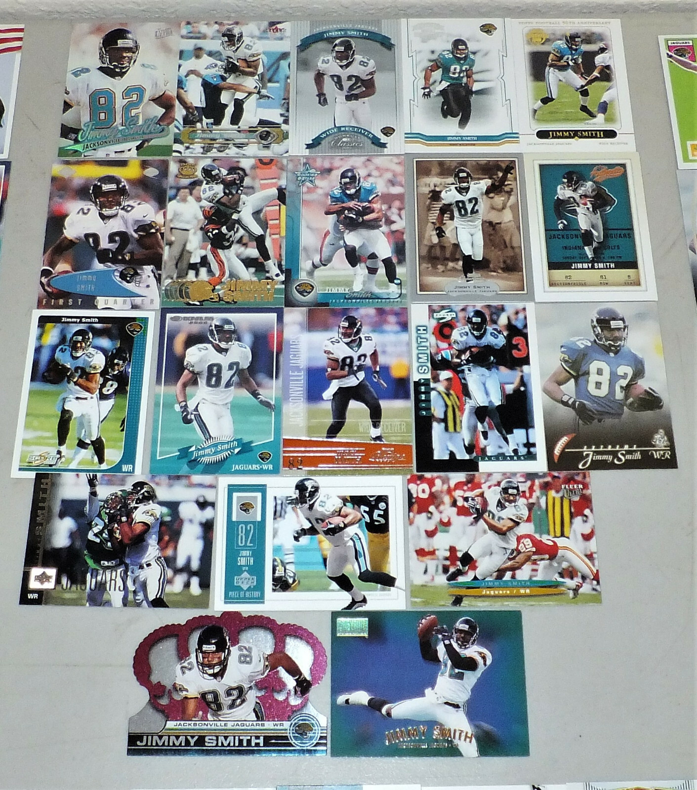 JIMMY SMITH - Wide Receiver Jacksonville Jaguars 20 Card Assorted Lot ...