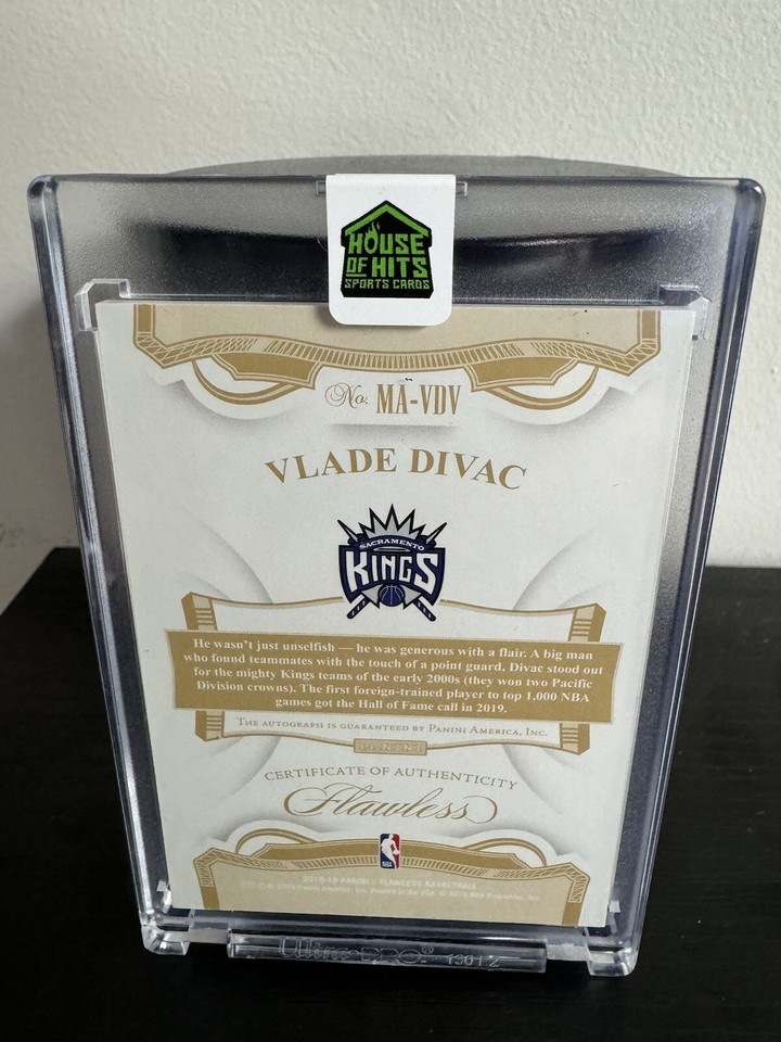 VLADE DIVAC-2018/19 Panini Flawless Momentous (#3/15) AUTO/AUTOGRAPH ...