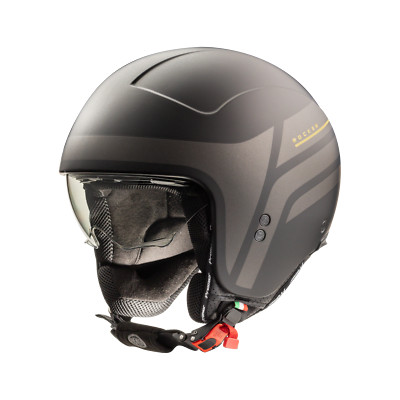 Premier Rocker ON 19 Black Gun Open Face Jet Motorcycle Crash Helmet ...