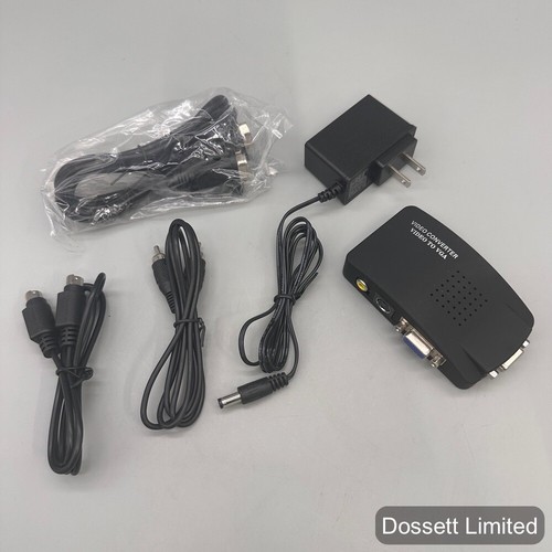 VGA to RCA Switch Box PC to TV AV Monitor Composite S-Video Converter ...