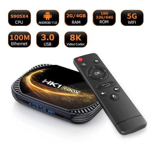 HK1 RBOX X4 TV BOX Amlogic S905X4 Android 11.0 8K 32GB/64G/128G 5GB ...