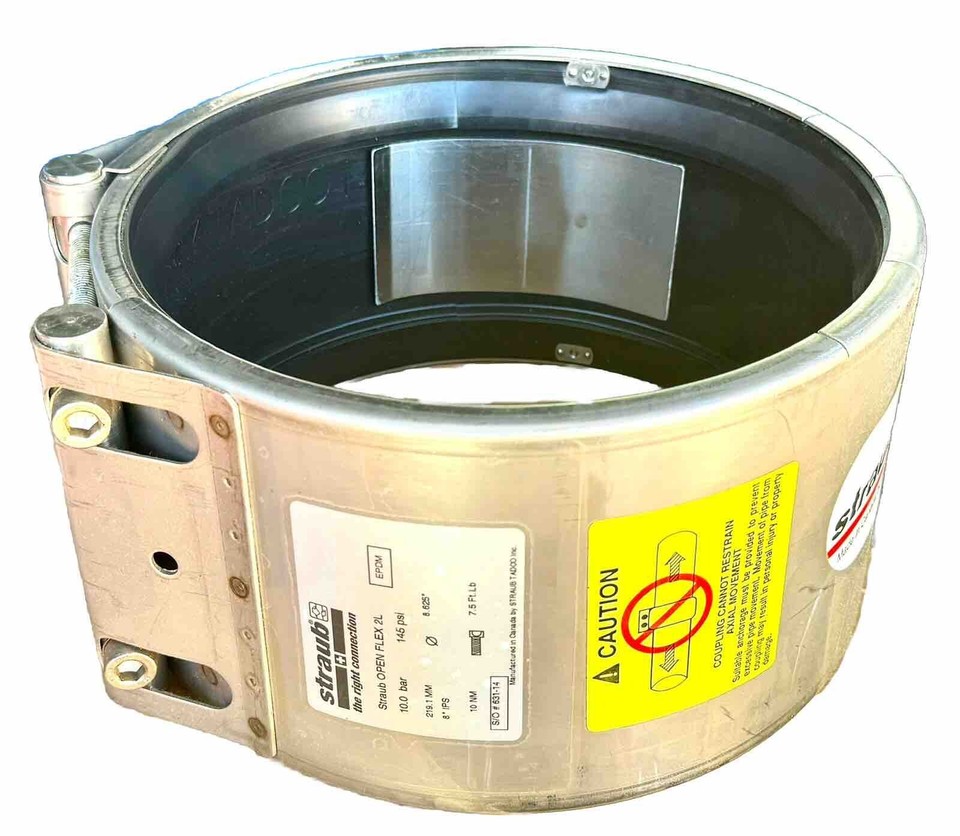 STRAUB OPEN FLEX 2L 8" (204mm) Stainless Steel Coupling Connector 145 ...