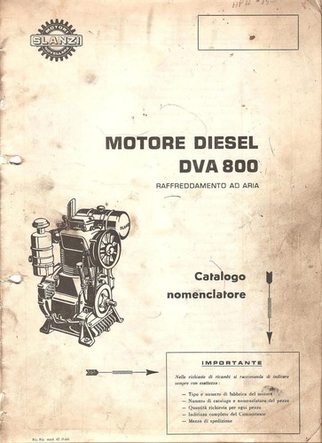 Spare Parts List Ersatzteil Lists Parts Replacement Engine Slanzi Dva ...