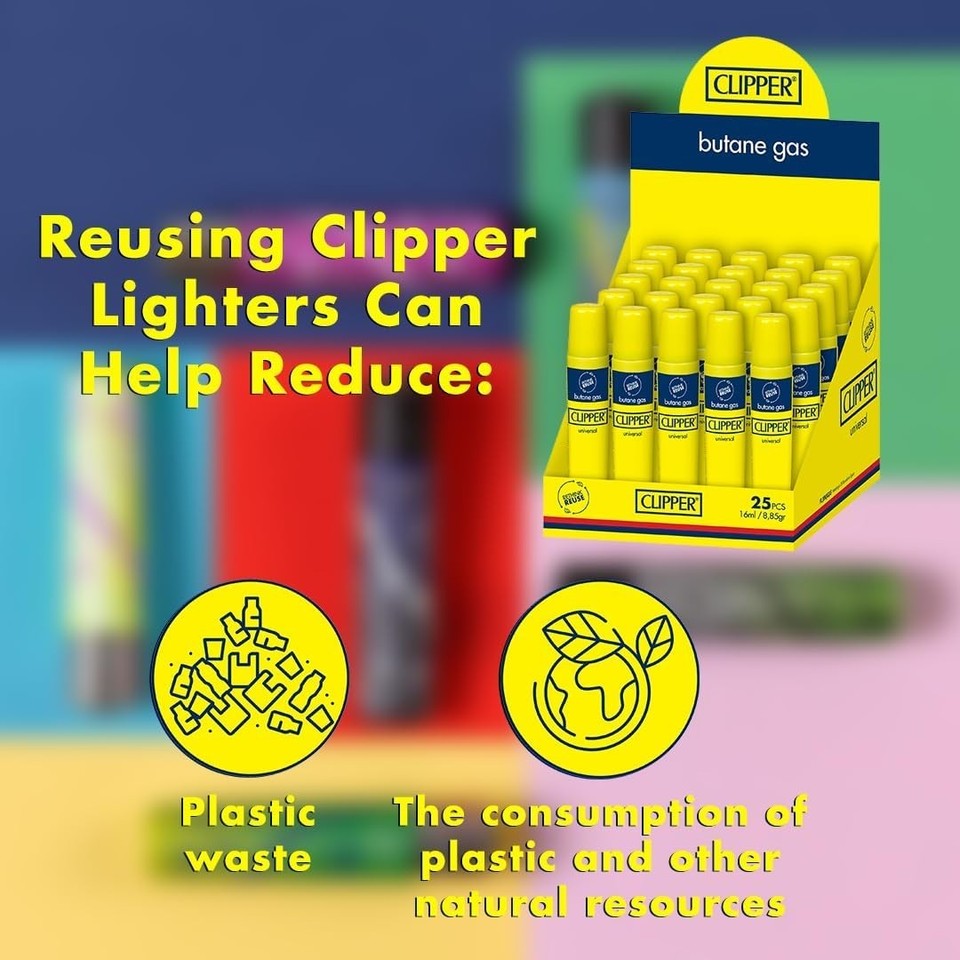 3 x Clipper Pure Butane Fuel - Reusable Lighter and Torch Lighter ...
