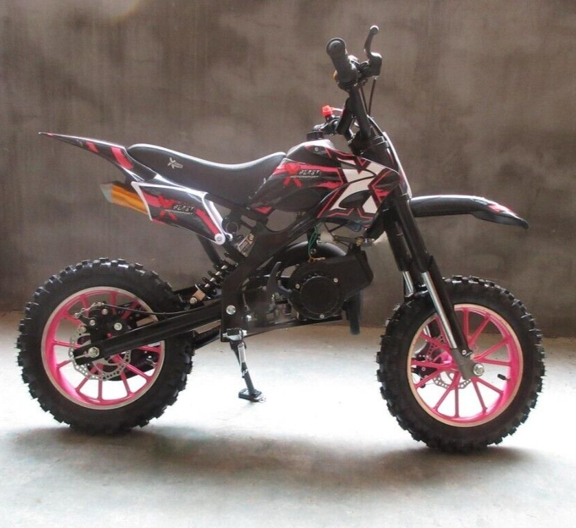 Dirt Bike Pink Mini Motorbike Motocross Scrambler Petrol 49cc 2 Stroke ...