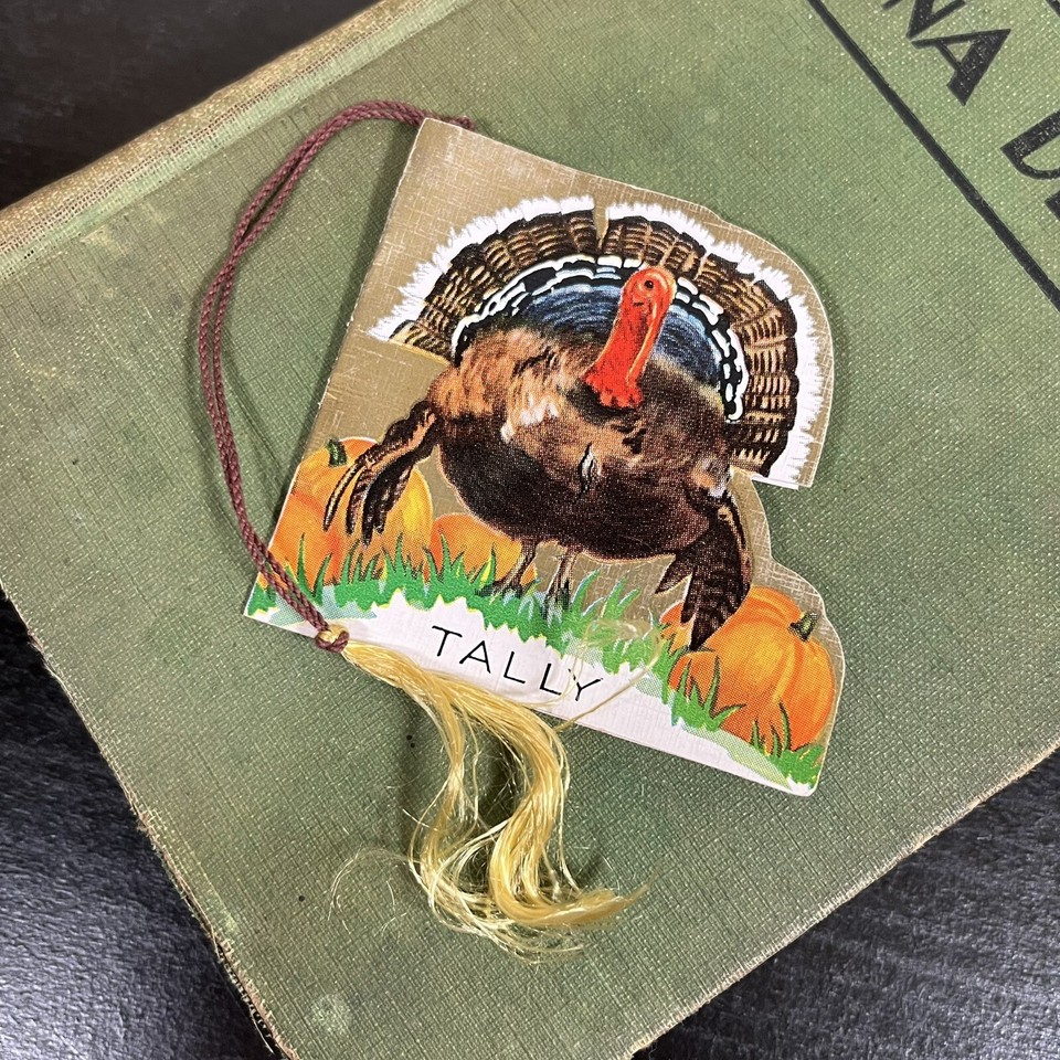 Vtg Art Deco Thanksgiving Bridge Tally Cards 1930s Turkey Pumpkin ...