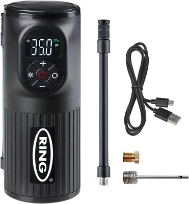 Ring Automotive RTC2000 digital rechargeable cordless tyre inflator air ...