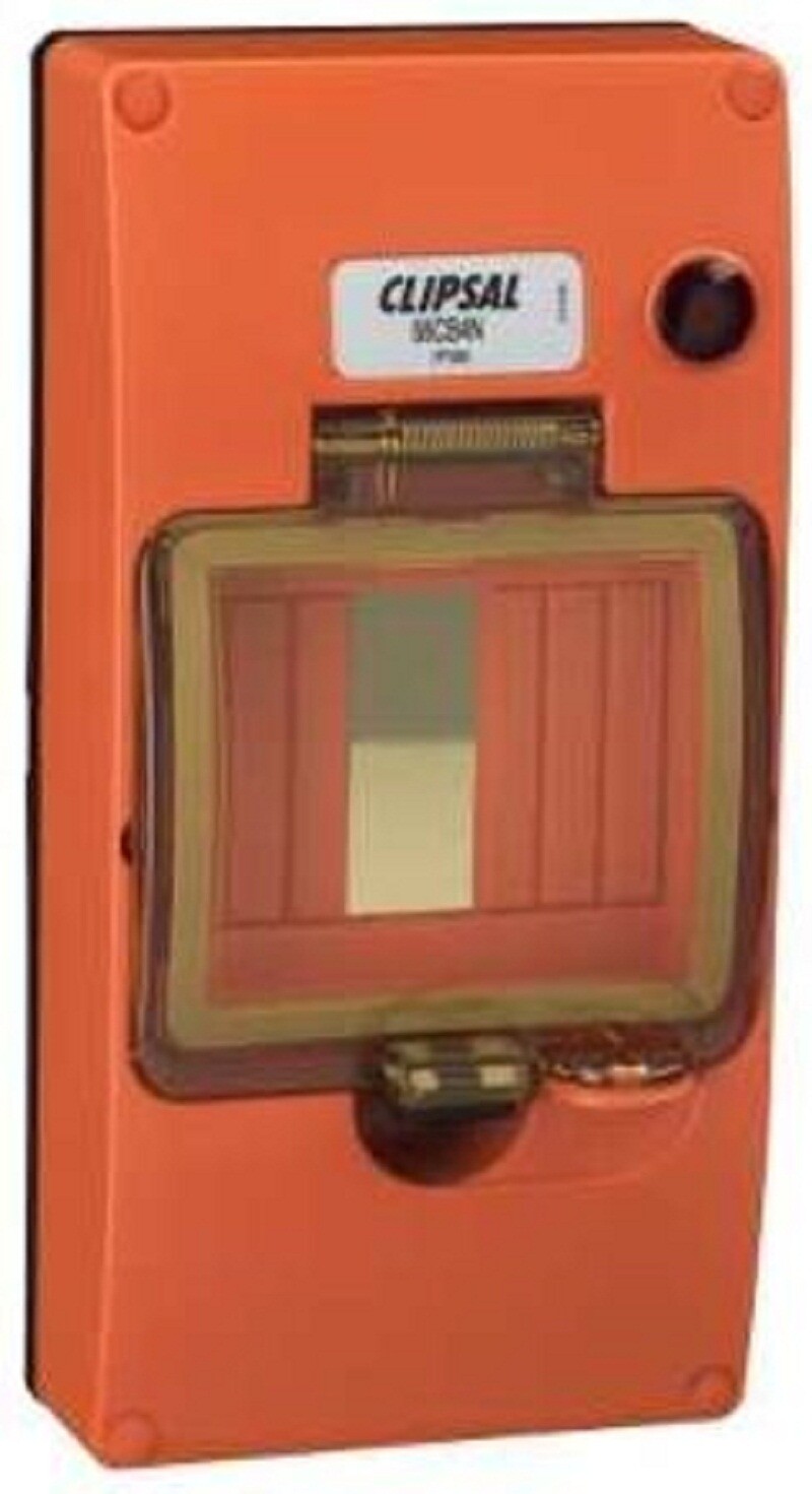 Clipsal DIN RAIL MOUNTING COVER 190x95x50mm 4-Module, Neon, Resistant ...