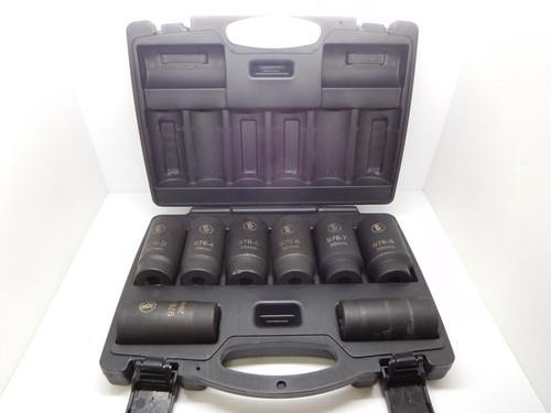 Matco Tools HR976 12PT Axle Nut Impact Socket Set 8PC 1/2" Drive W/Case ...
