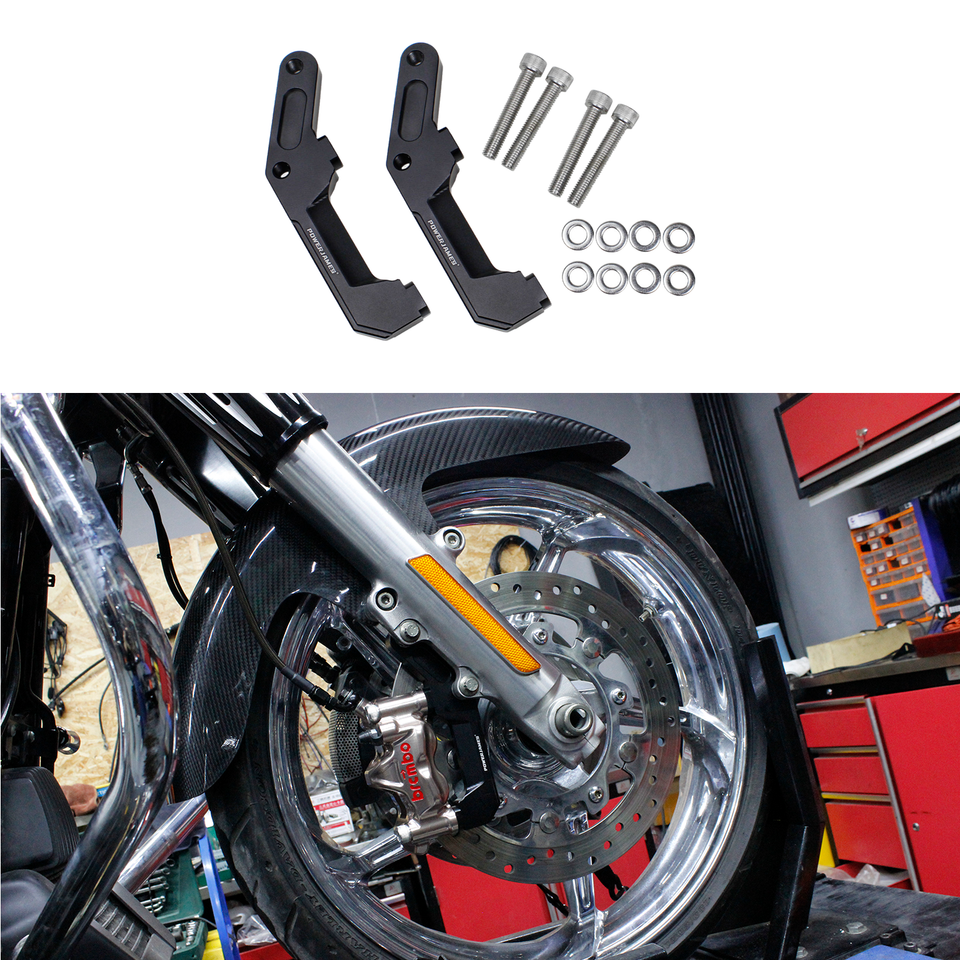 2PCS 108mm Black Front Brake Caliper Mounting Bracket for Harley ...