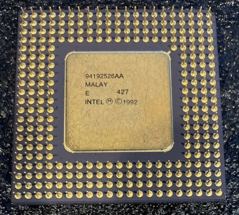 Vintage Intel Pentium A80501-66 Gold Ceramic CPU Processor SX837 | eBay