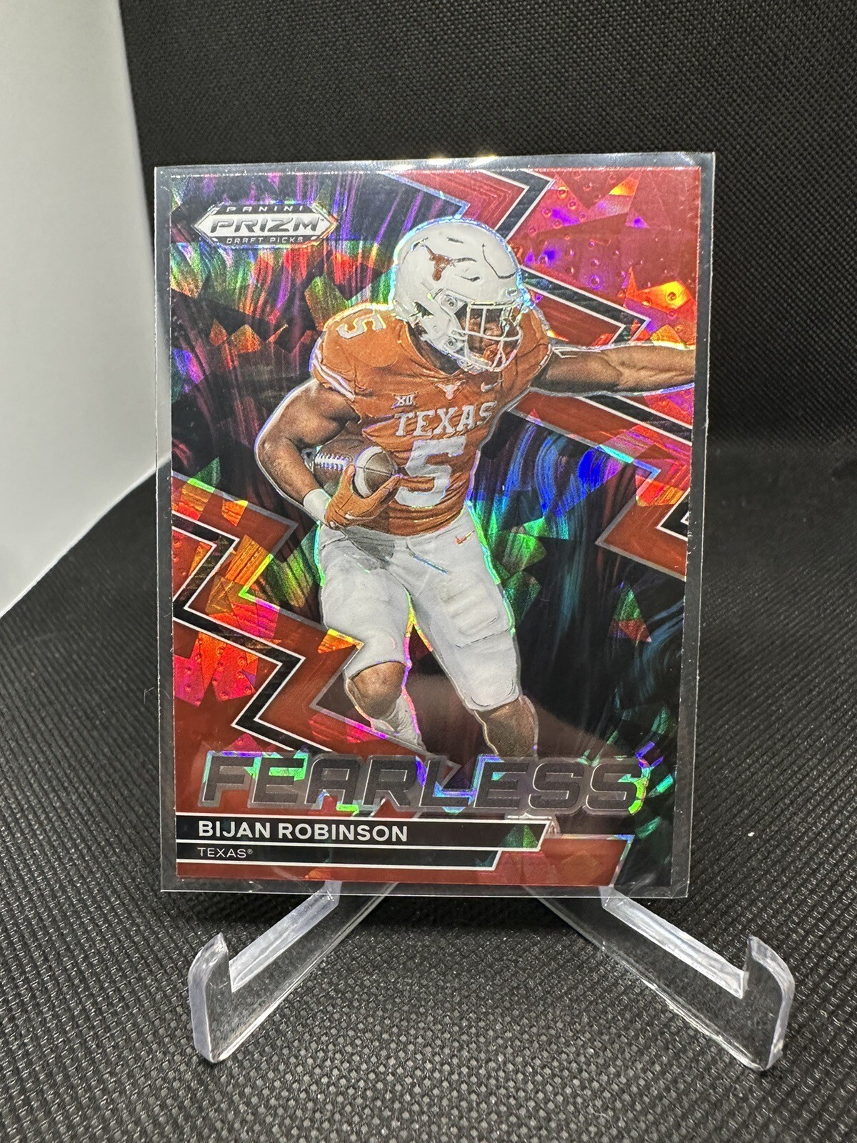 Bijan Robinson 2023 Prizm Draft Picks Fearless Red Cracked Ice RC #F-21 ...