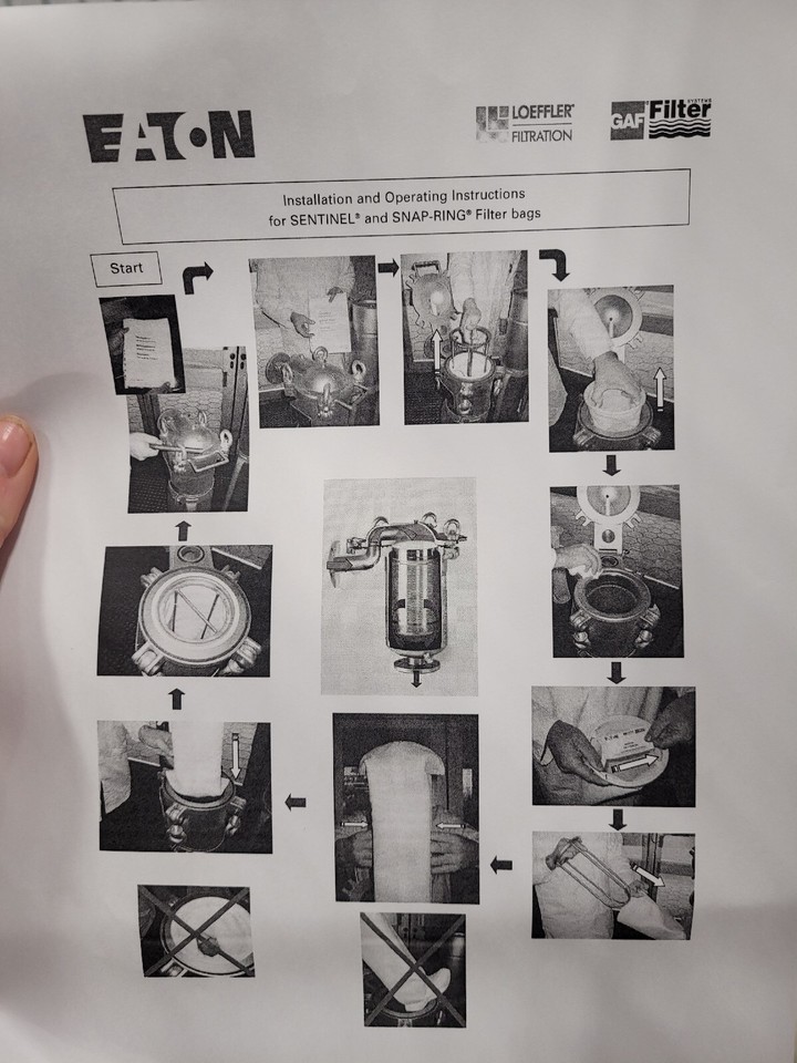 New Eaton SENTINEL Filter Bag F31S36501 MICRON (BOX OF 30) PO-5-P02E-WW ...