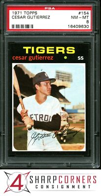 1971 TOPPS #154 CESAR GUTIERREZ TIGERS PSA 8 | eBay