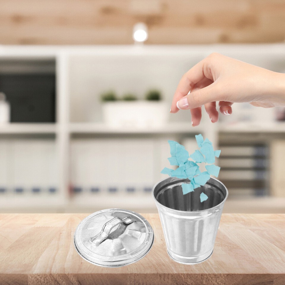 2pcs Coffee Table Trash Can Desktop Garbage Can Makeup Brush Holder | eBay