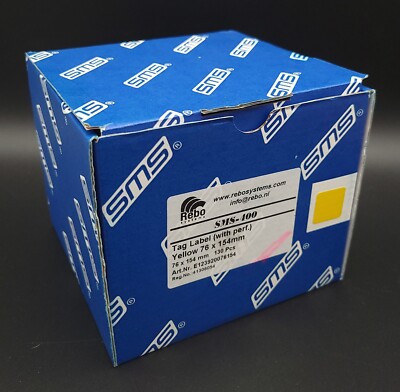 SMS-400 Tag Label w/ Perforation 130 Vinyl Labels 76mm x 154mm T300 ...