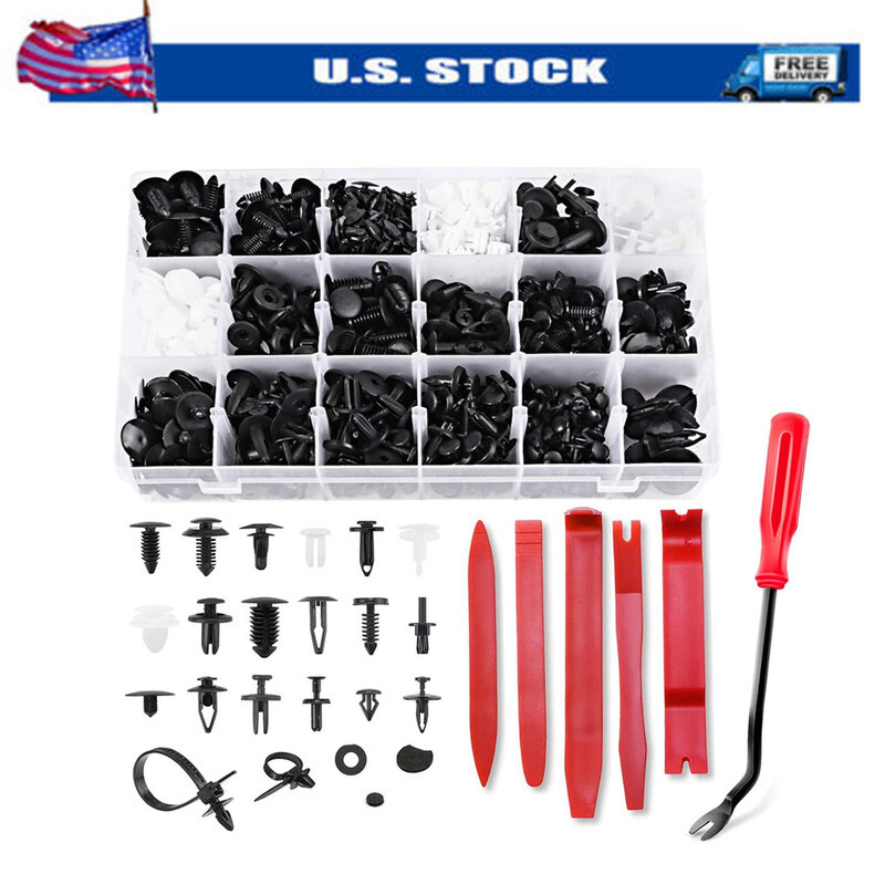 706PCS Plastic Clips Body Push Pins Fender Bumper Fasteners Rivet ...