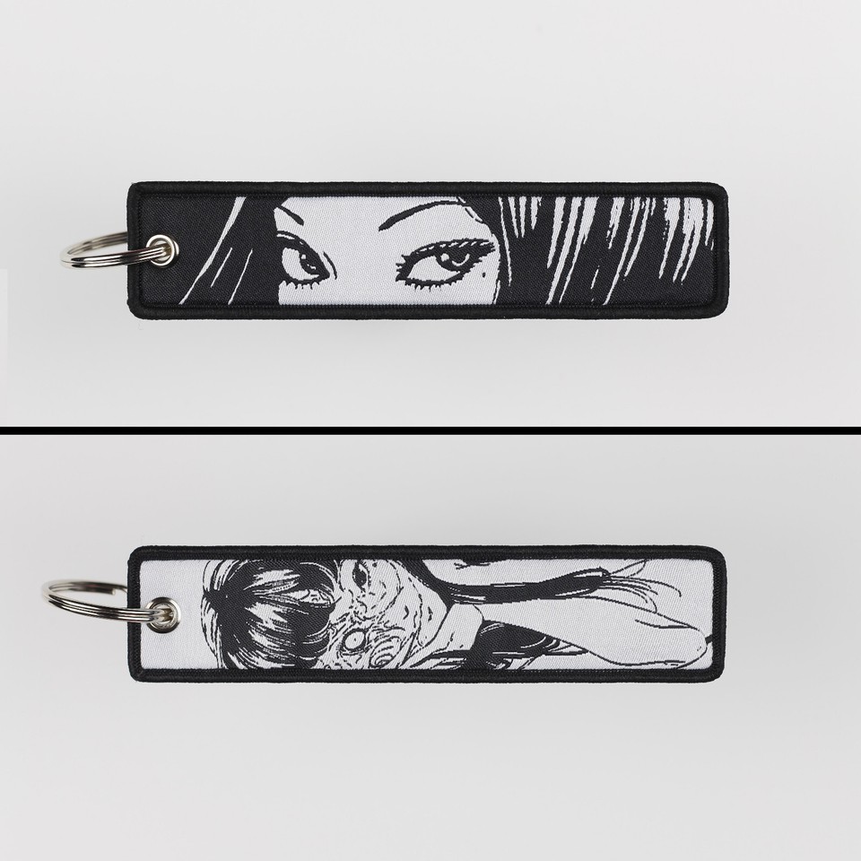 Anime Embroidered Keychain Evangelion Nana Tomie Junji Ito Re Zero ...