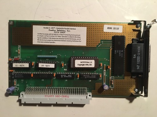 CREATIVE SOLUTIONS FCC ID H39CPI REV 4.4 CENTRONICS PARALLEL INTERFACE ...