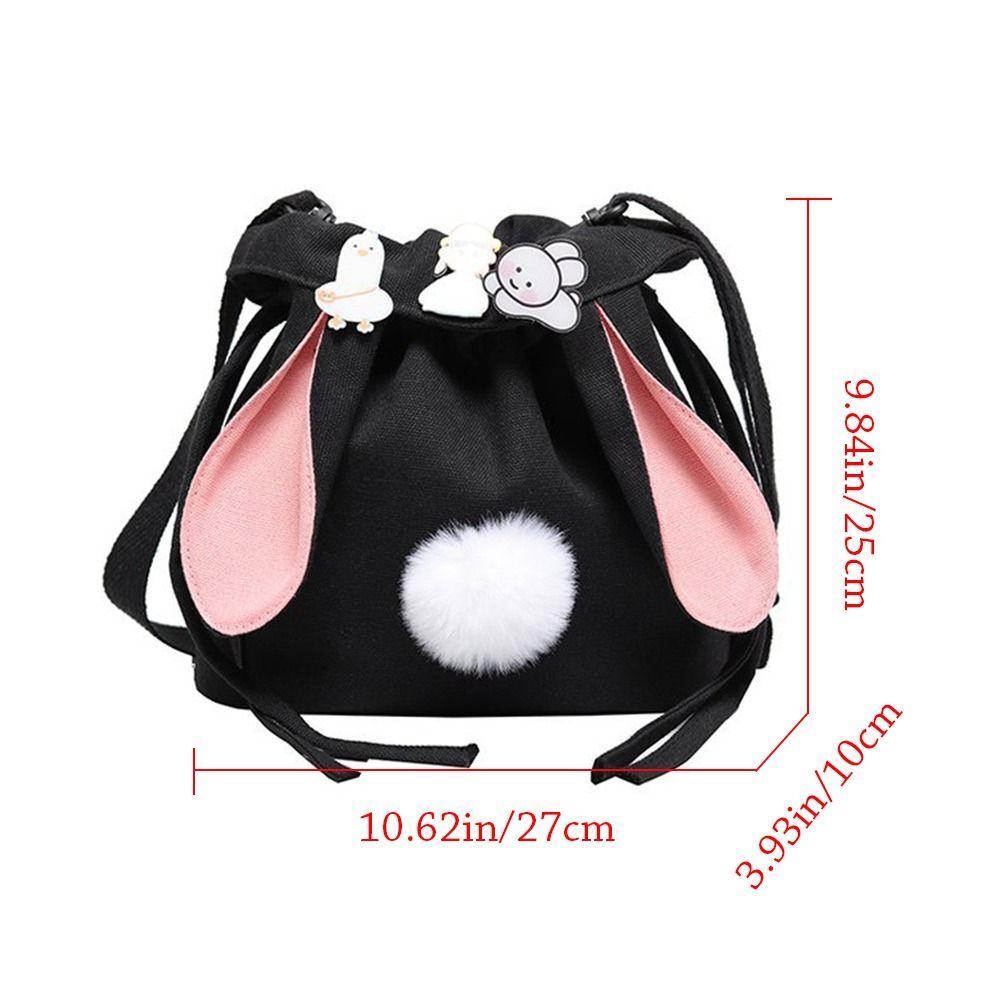 Rabbit Drawstring Crossbody Bags Bucket Bag Handbags Shoulder Messenger Bag | eBay