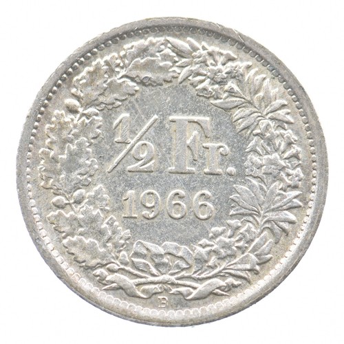 SILVER - Dime-Sized - 1966 Switzerland 1/2 Franc - World Silver Coin ...
