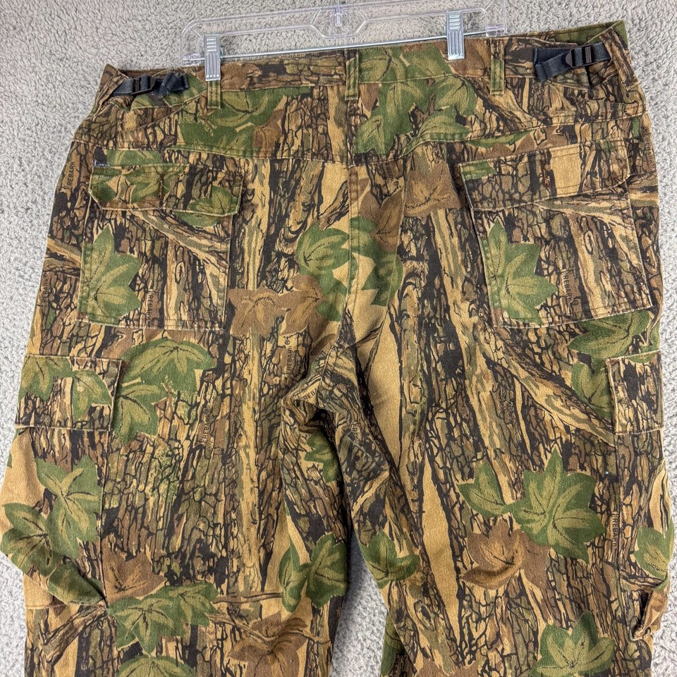 VTG Key Pants Mens XXL Rebark Camo Camouflage BDU Cargo Hunting Made In ...