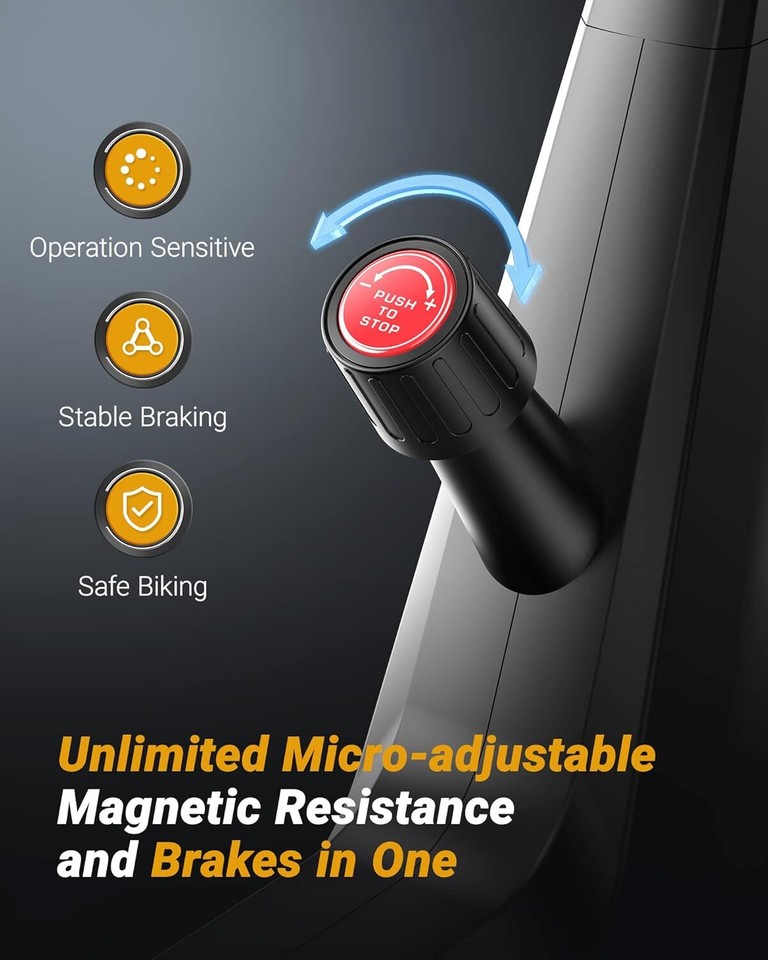 MERACH 667 Indoor Exercise Bike Magnetic Resistance Bluetooth ...