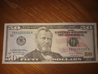$ 50 Bill Unique Serial Number | eBay