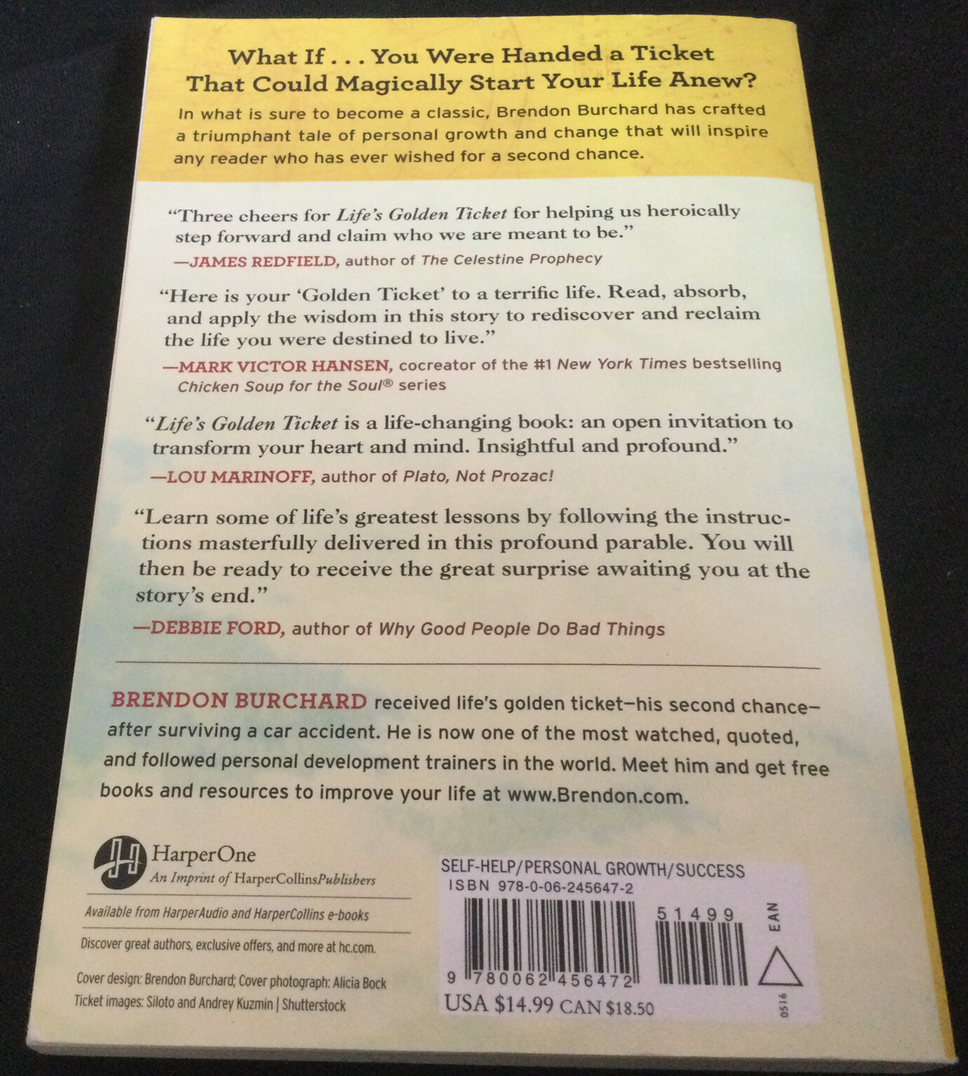 Life%27s+Golden+Ticket+%3A+A+Story+about+Second+Chances+by+Brendon ...