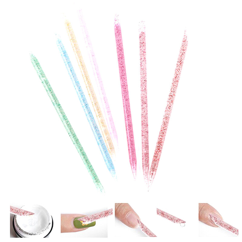 Double-head Crystal Cuticle Pusher Cuticle Removal Tool Orange Nails ...