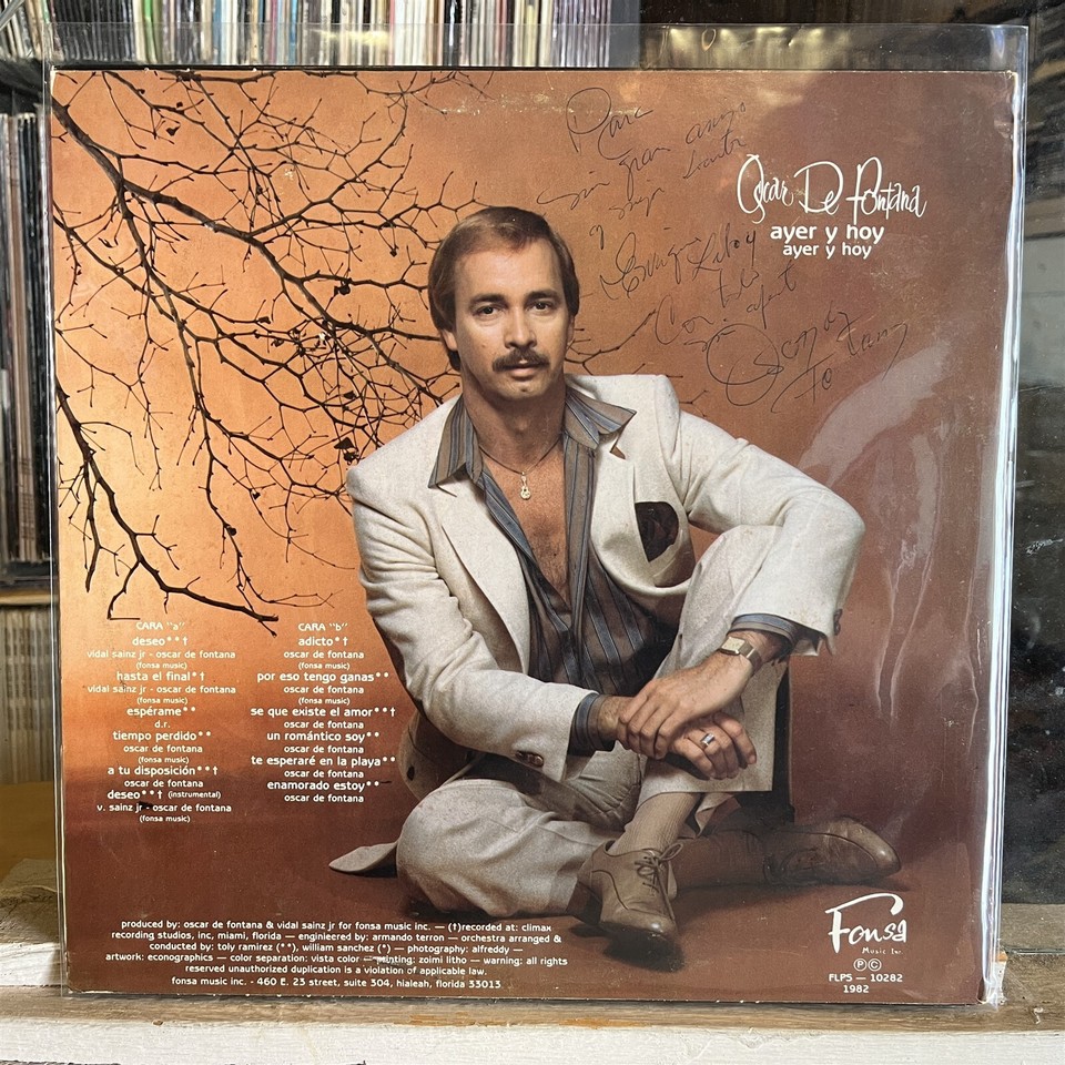 [LATIN]~EXC LP~OSCAR DE FONTANA~Ayer Y Hoy~[1982~FONSA MUSIC~Issue ...