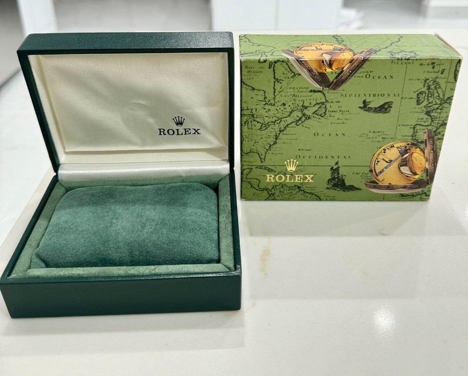 100% Genuine Vintage Rolex Datejust Green Box Booklet Tag SET 80-90s | eBay