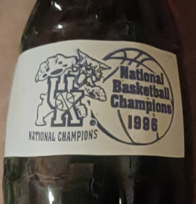 1996 UK Kentucky Basketball 8 oz National Basketball Champions Coca ...