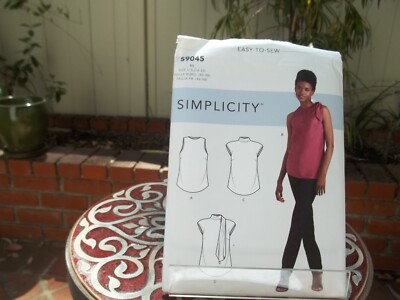 Simplicity Ladies Tops with/without neck ties Pattern 9045 UNCUT Sizes ...