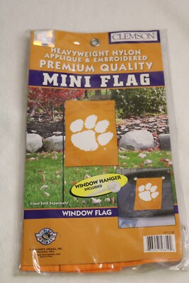 CLEMSON TIGERS NCAA PREMIUM MINI GARDEN FLAG 15 X 10.5 New In Package ...