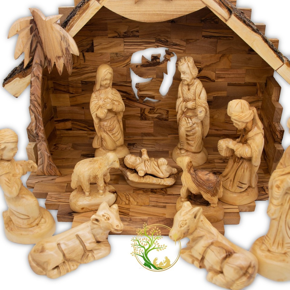 Christmas Nativity set from the Holy Land |Large wooden Nativity scene ...