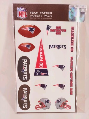 Set Of 14 New England Patriots NFL Temporary Tattoos | eBay