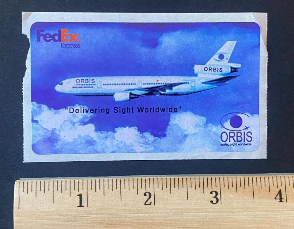 Orbis Flying Eye Hospital DC-10 Sticker (2" x 3.5") NOS | eBay