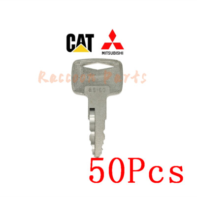50pc Caterpillar Forklift Starter Ignition Key A5160 91A07-01910 Keys ...