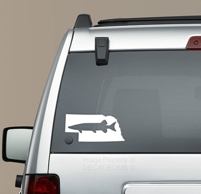 Nebraska Muskie decal sticker fish worm boat trailer lure state diesel ...