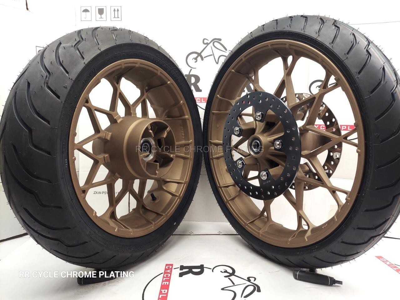 Harley Bronze 21"/ 18" Prodigy Wheels Tires Black Rotors 09-23 Street ...
