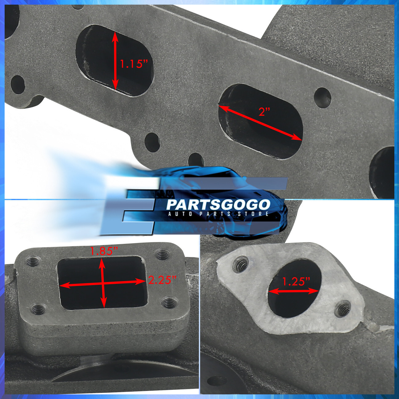 For 95-99 Mitsubishi Eclipse / Plymouth Neon 420A T3 T4 Cast Iron Turbo ...