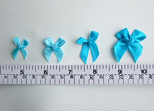100PCS 10mm Assorted Mini Satin Ribbon Bows Small Appliques for ...