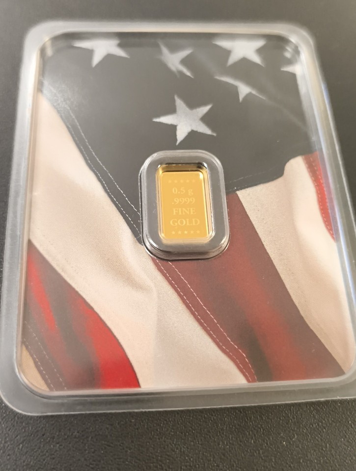USA 45th & 47th President Trump 0.5 Gram 999 Gold Bar In Flag Assay | eBay