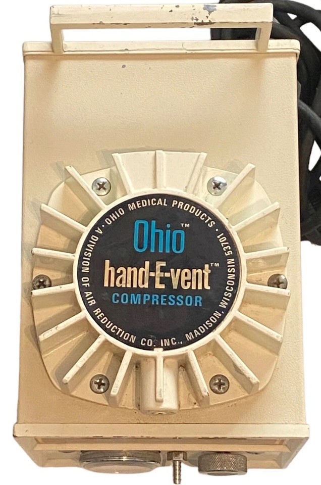 Rare Vintage Ohio Medical Airco Hand-E-Vent Compressor 2785 Unit 115V 2 ...