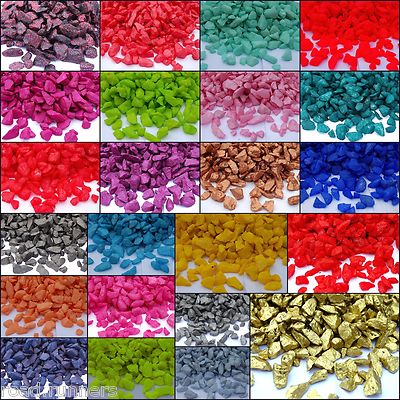 Various Colour Glass Pebbles Stone Beads Table Decoration Garden Craft ...