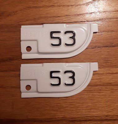 1953 53 RESTORED Tabs California License Plates.YOM Renewal Year.For ...