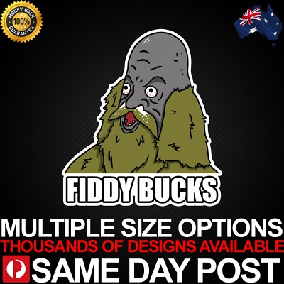 DONNY FIDDY BUCKS Vinyl Car Sticker Decal Cheap Aussie Meme Sassy Big ...