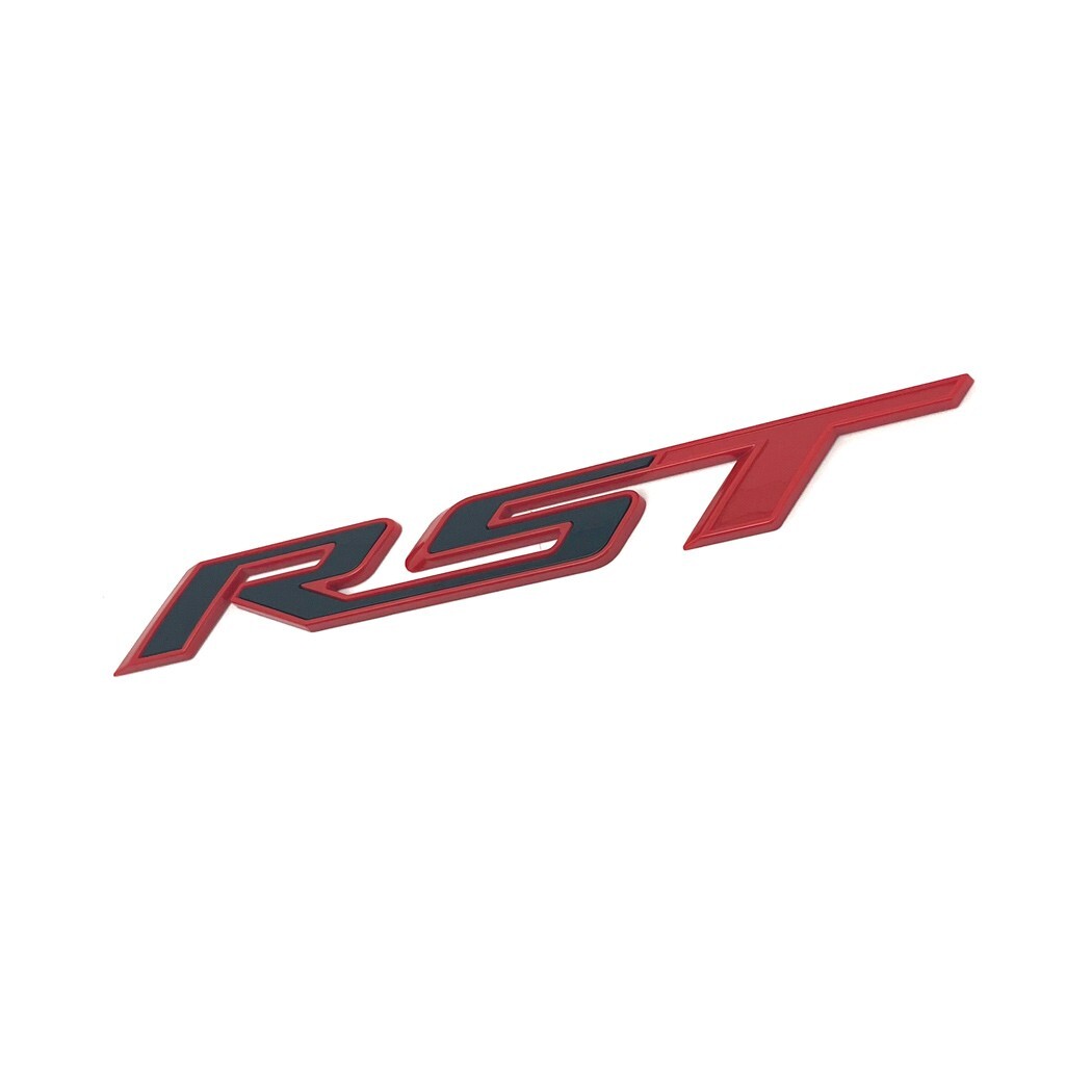 1PC Tailgate RST Emblem Fit 2021-2024 Chevy Sliverado Badge Red Black ...