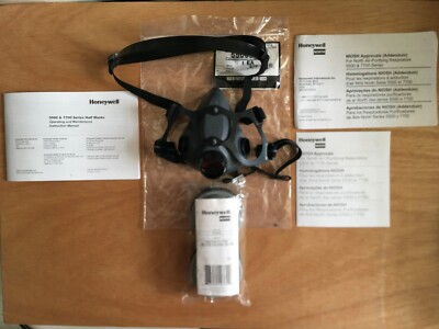 HONEYWELL 550030M Medium Half Face Respirator with 75SCL Cartridges NEW ...